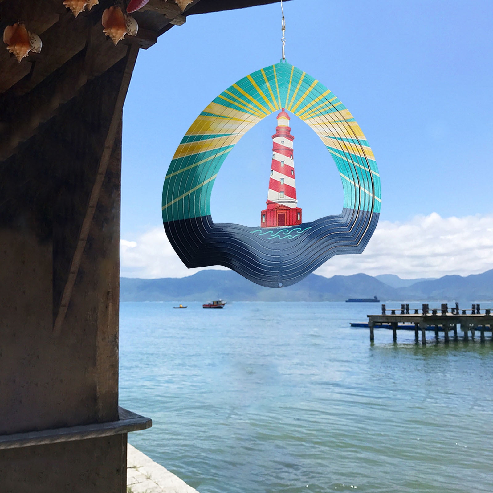 CheAAlet 3-D Rotating Wind Chime - Stainless Steel Design, Colored ...