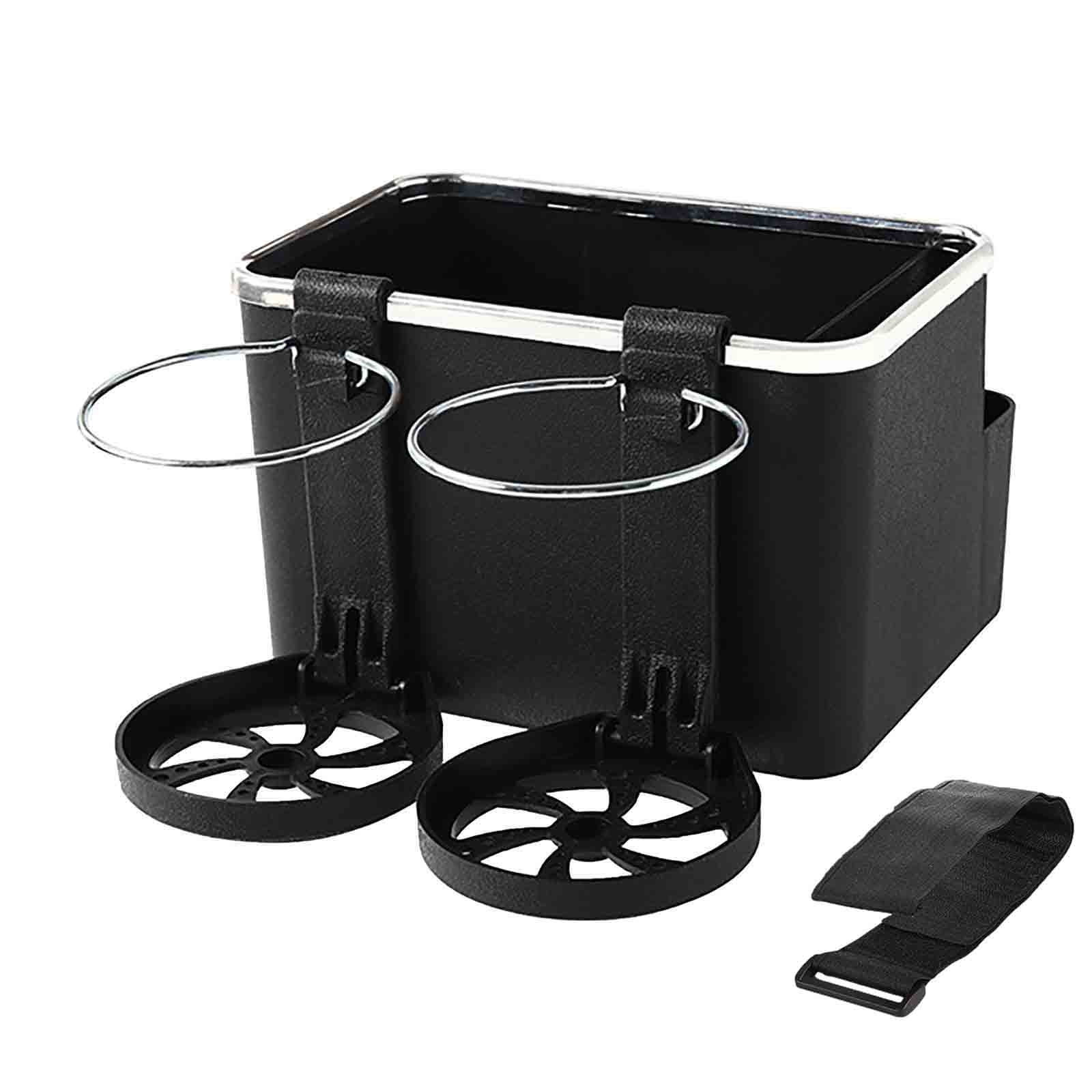 CheAAlet Car Armrest Storage Box with Foldable Cup Holders for Snacks ...