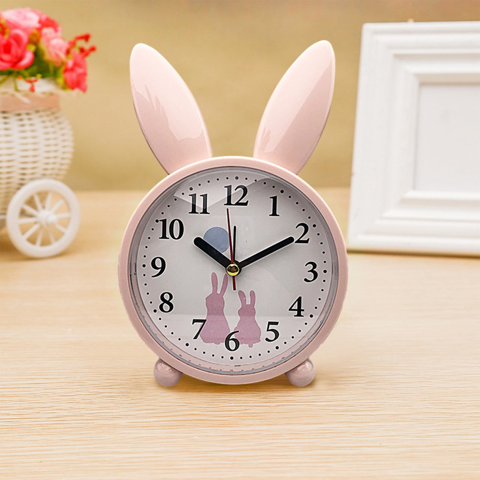 CheAAlet Cute Rabbit Alarm Clock With Temperature & Humidity Display ...