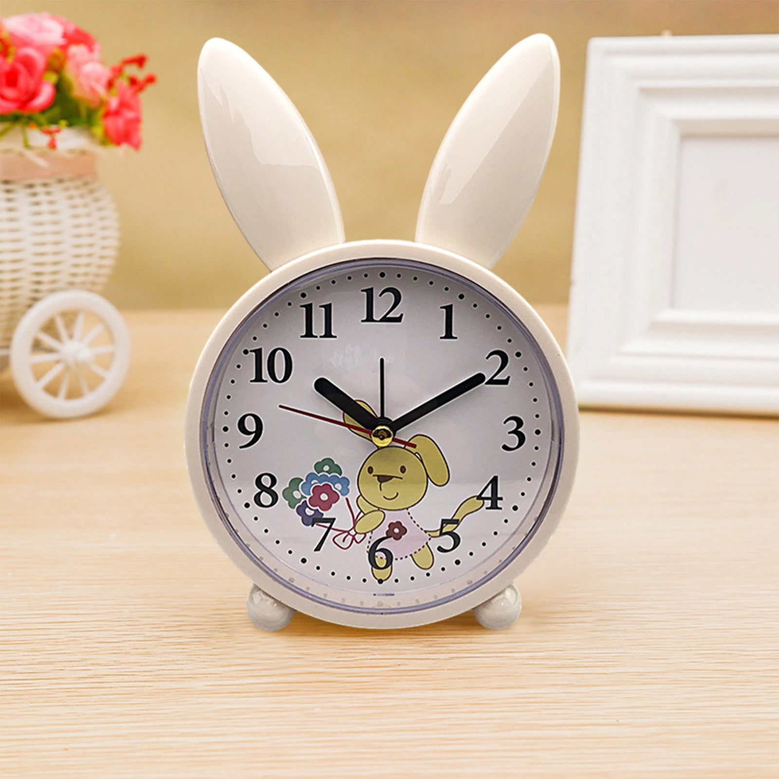CheAAlet Cute Rabbit Alarm Clock With Temperature & Humidity Display ...