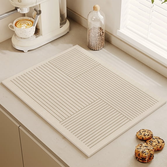 CheAAlet Diatomite Water-Absorbent Kitchen Counter Mat, Quick-Dry Heat ...