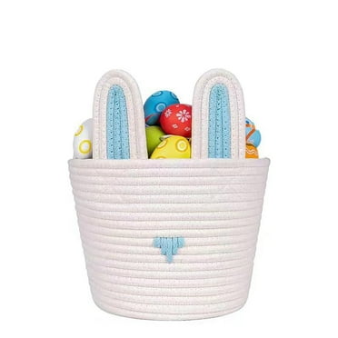 Easter Bunny Basket, Cute Plush Rabbit Basket Cartoon Sequins Tote Bag ...
