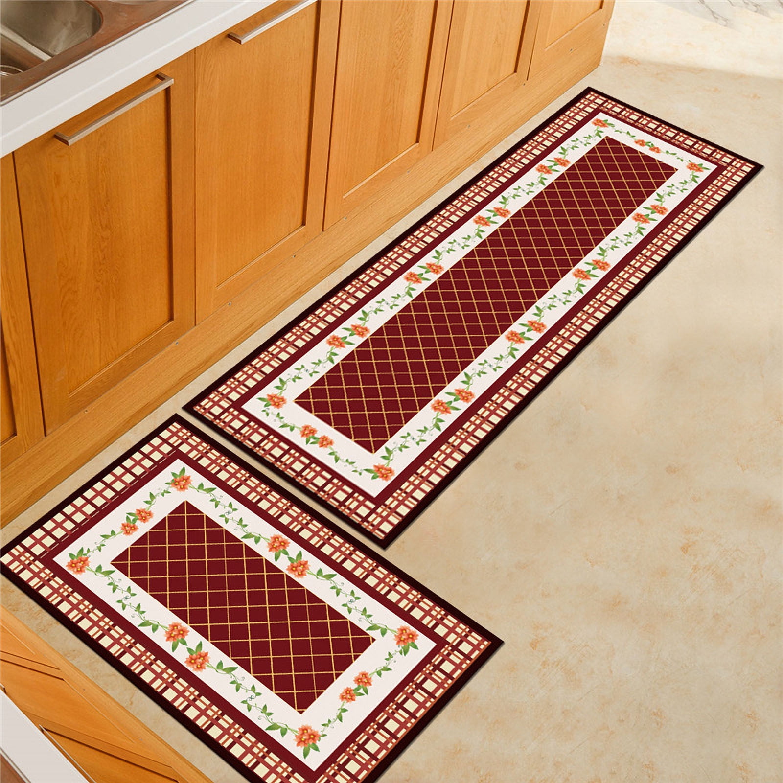 CheAAlet Geometry Abstract Strip Kitchen Anti-Fatigue Mats - Set of 2 ...
