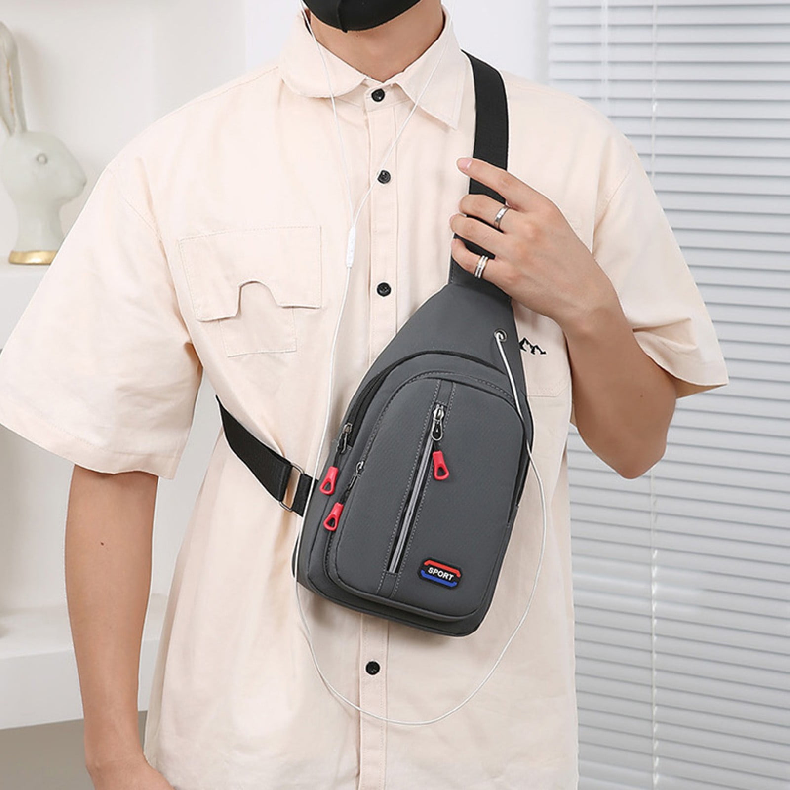 CheAAlet Men's Waterproof Chest Bag - Large Capacity, Multi-Functional ...