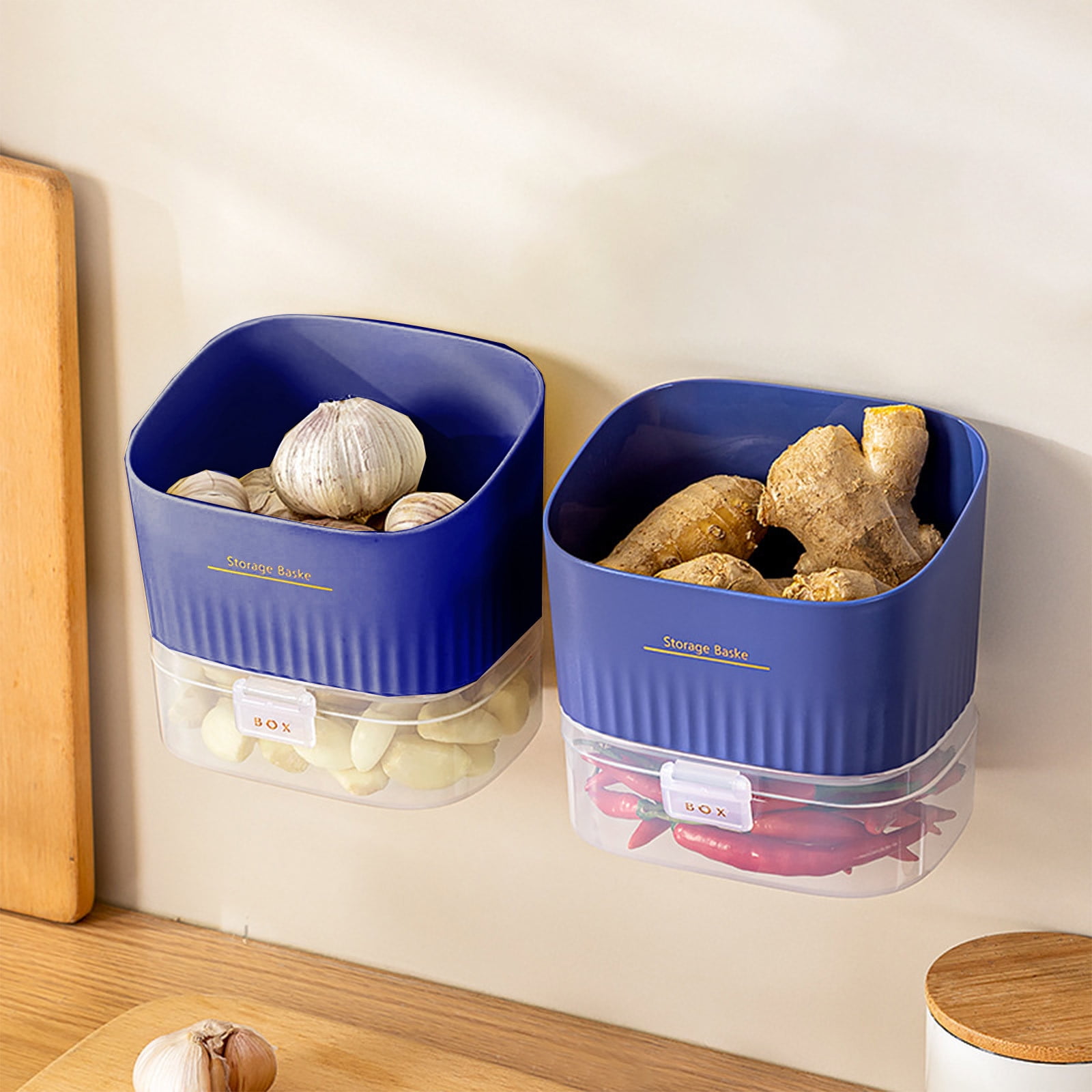CheAAlet Multi-Functional Ginger & Garlic Organiser, Food Grade ABS ...