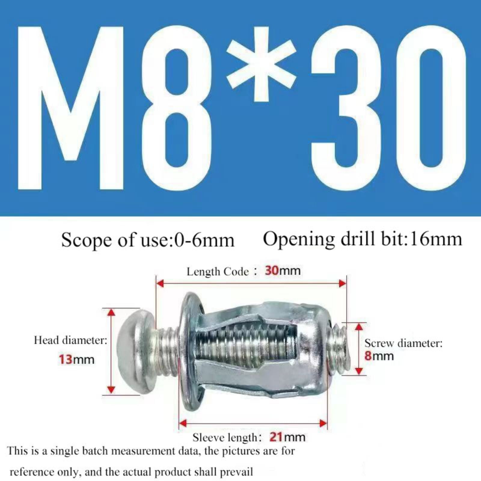 CheAAlet Nut Expansion Screw for Gypsum Board, Iron Car Fixed Expansion ...