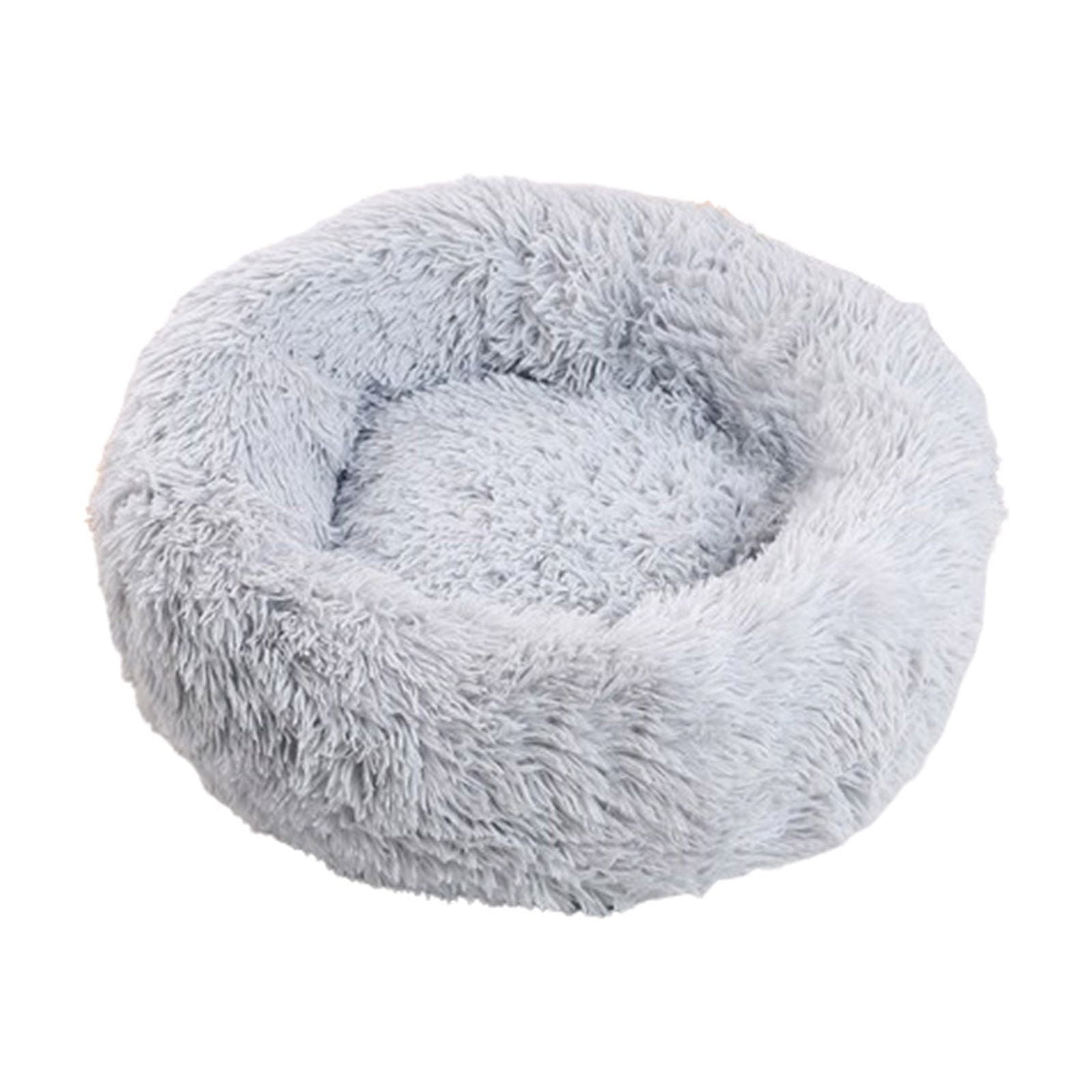CheAAlet Plush Round Pet Kennel for Small Dogs and Cats Up to 15 Pounds ...