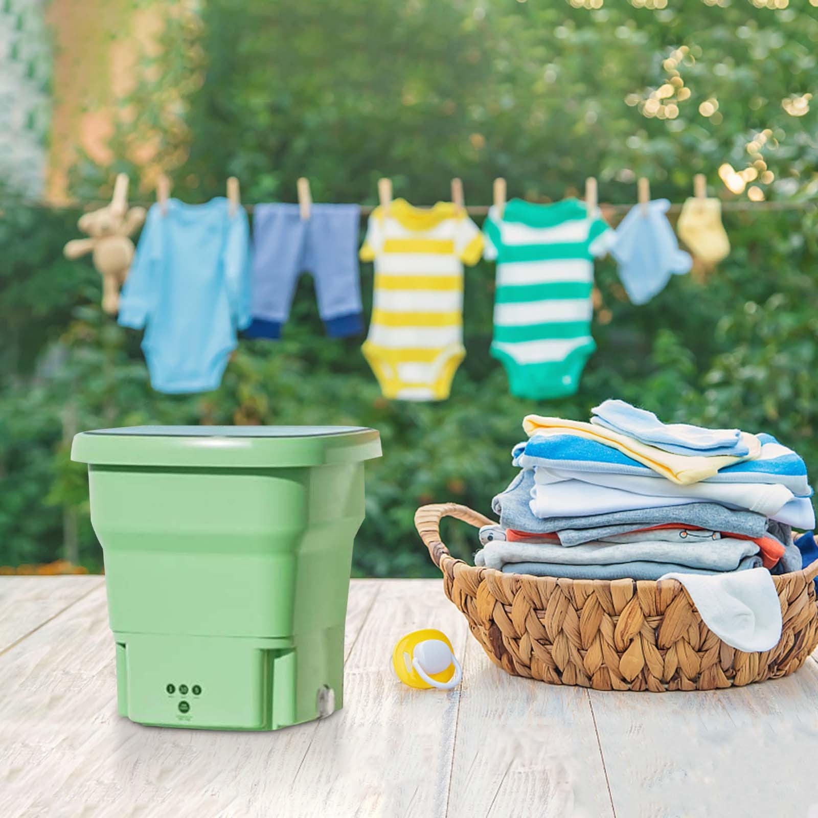 CheAAlet Portable Mini Washing Machine 15L Capacity, ABS Material ...