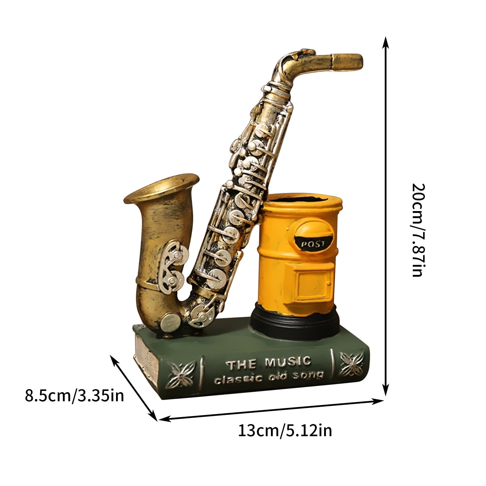 CheAAlet Retro Music Instrument Figurine in Resin Crafts, Vintage ...