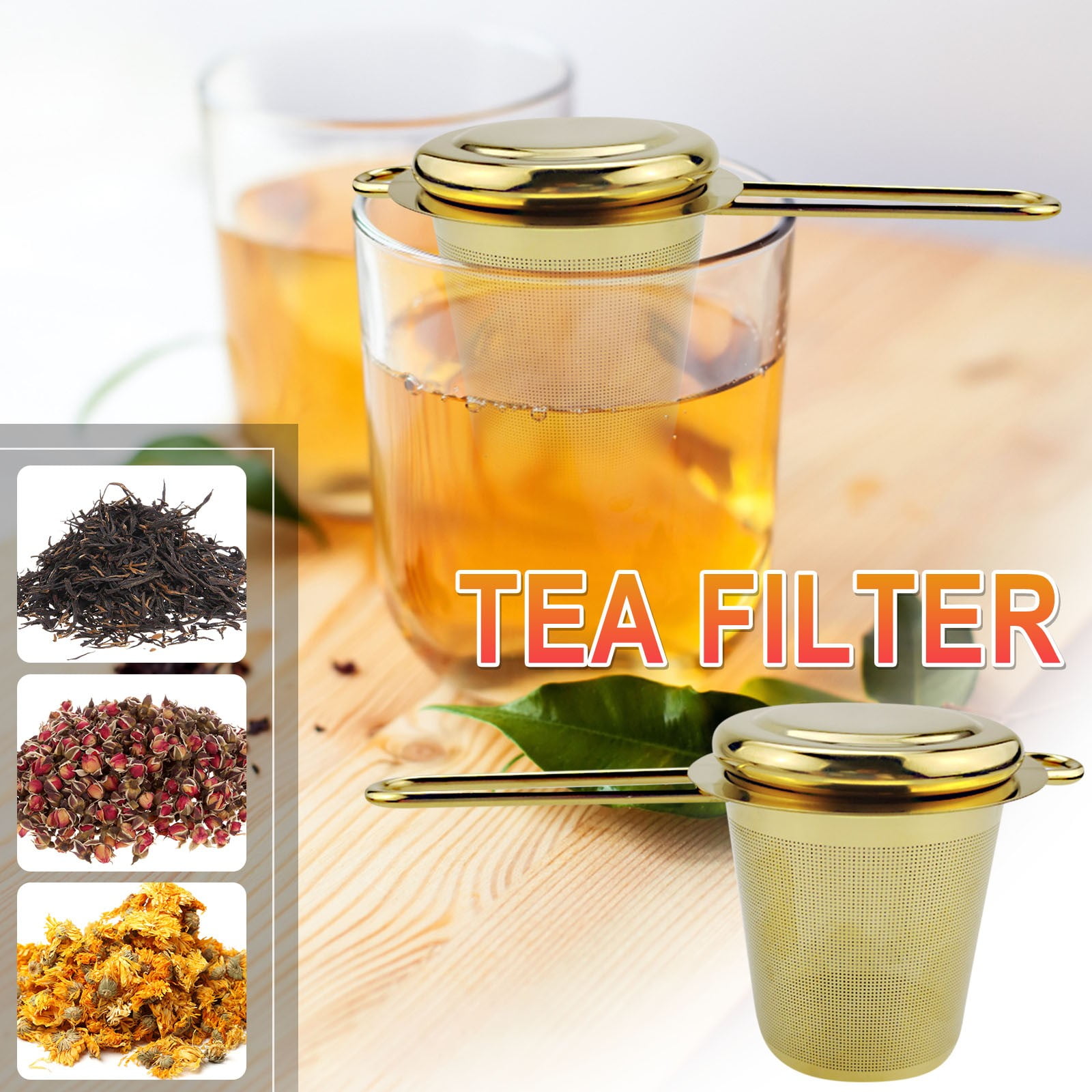 CheAAlet Stainless Steel Tea infuser with insulated Lid & Handle ...