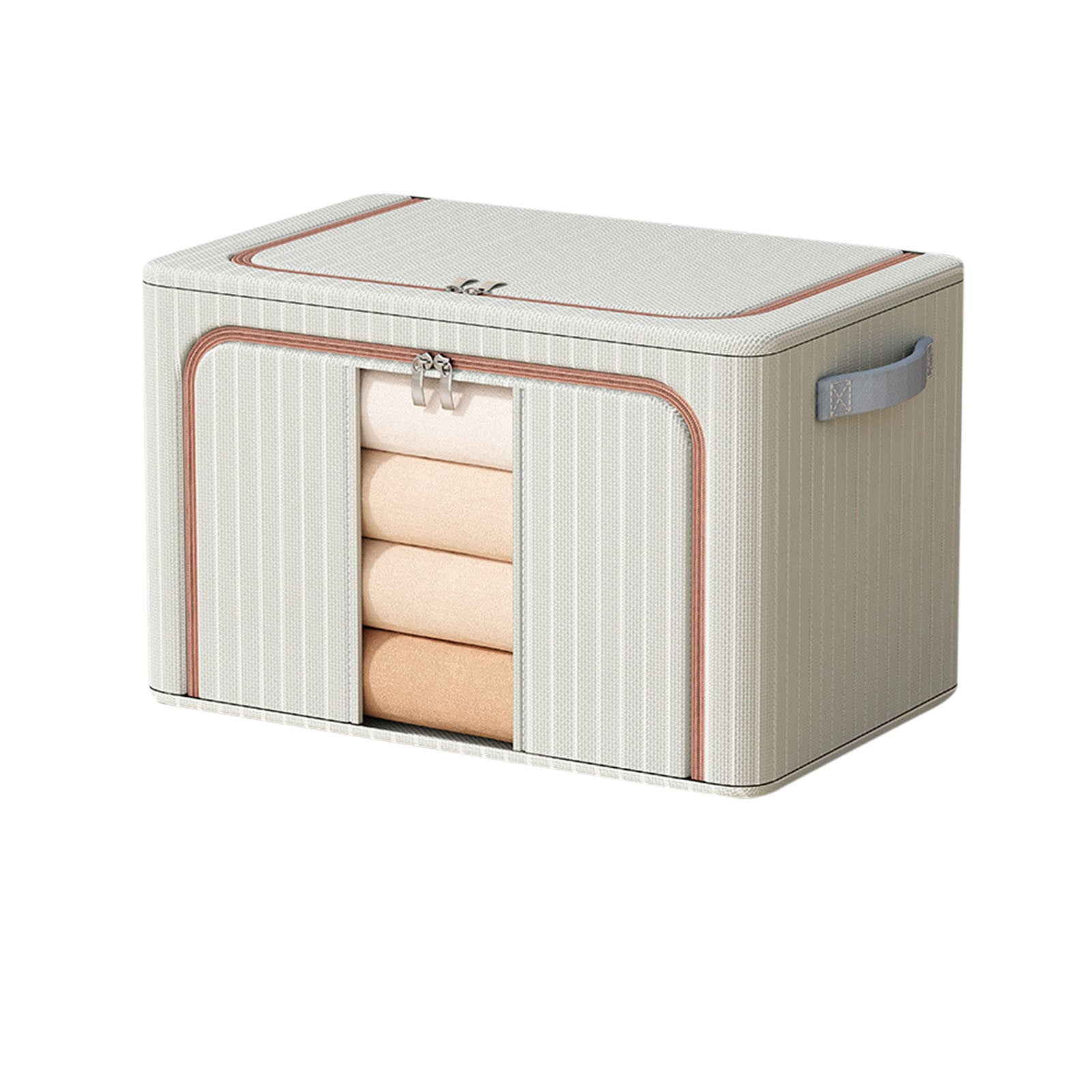 CheAAlet Striped Oxford Cloth Storage Box - Foldable Steel Frame ...