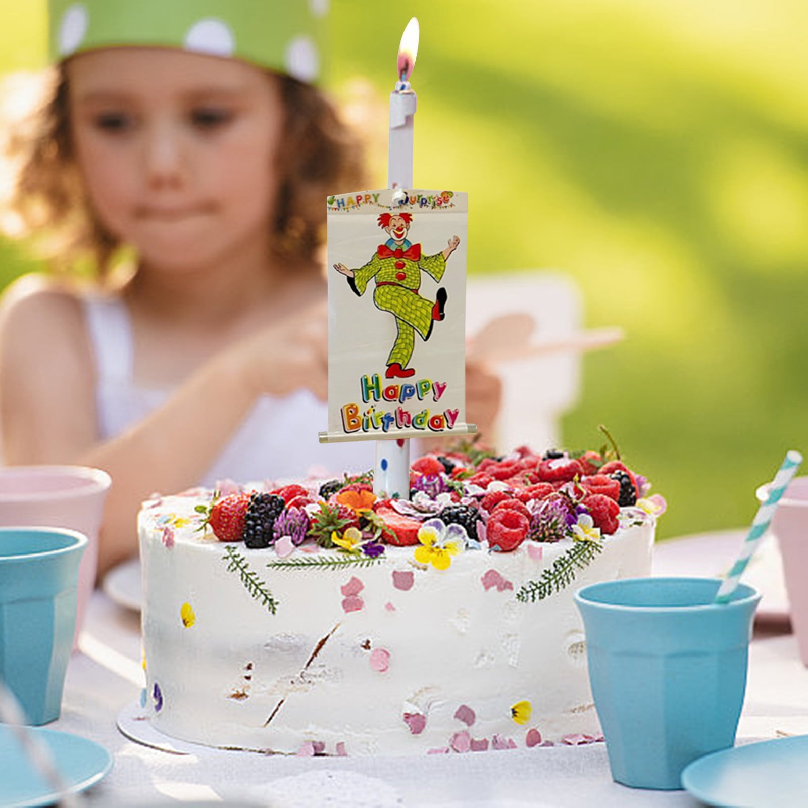 CheAAlet Surprise Burst-Up Birthday Cake Candle, Singing Flag ...