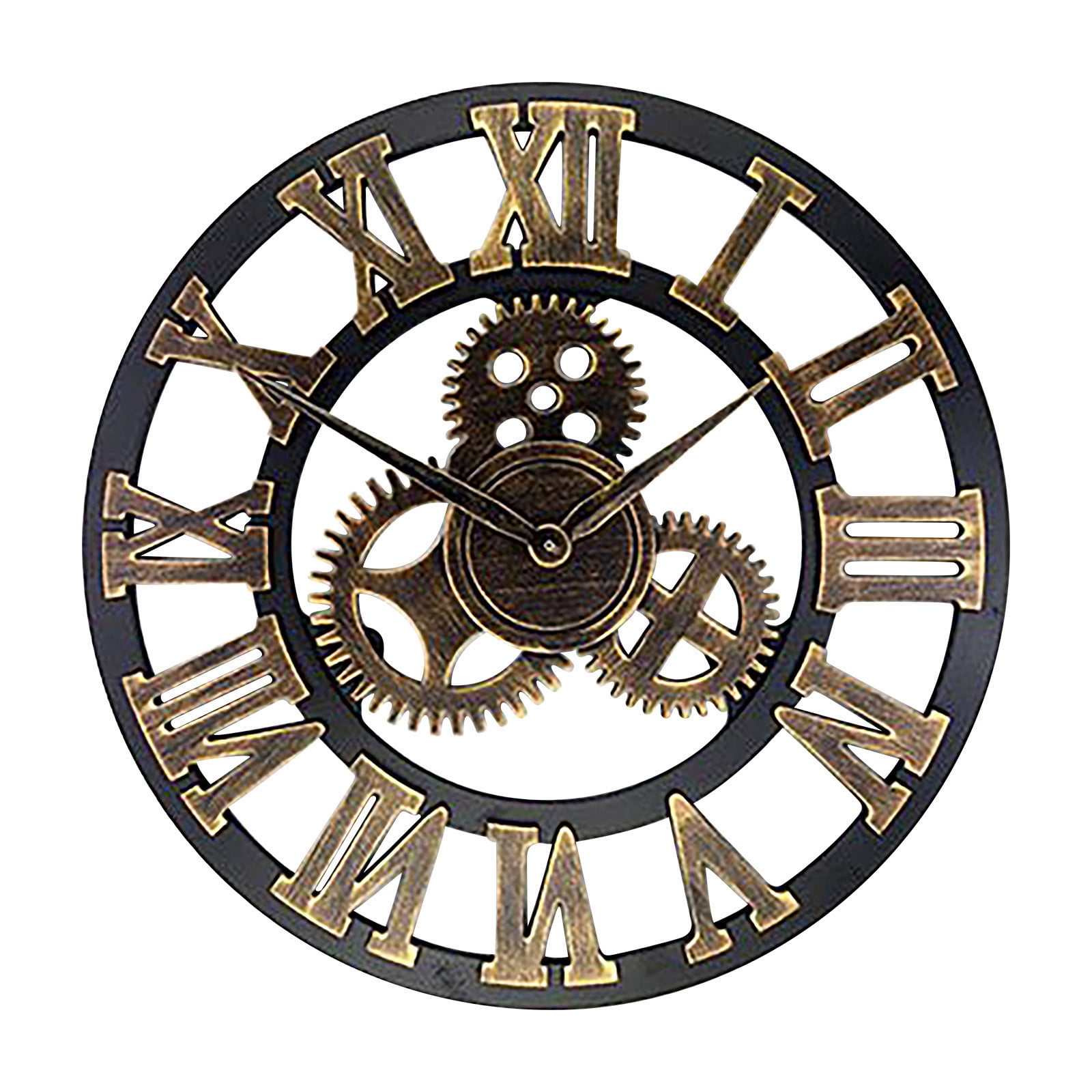 CheAAlet Vintage Steampunk Gear Clock, European Retro Industrial Wall ...