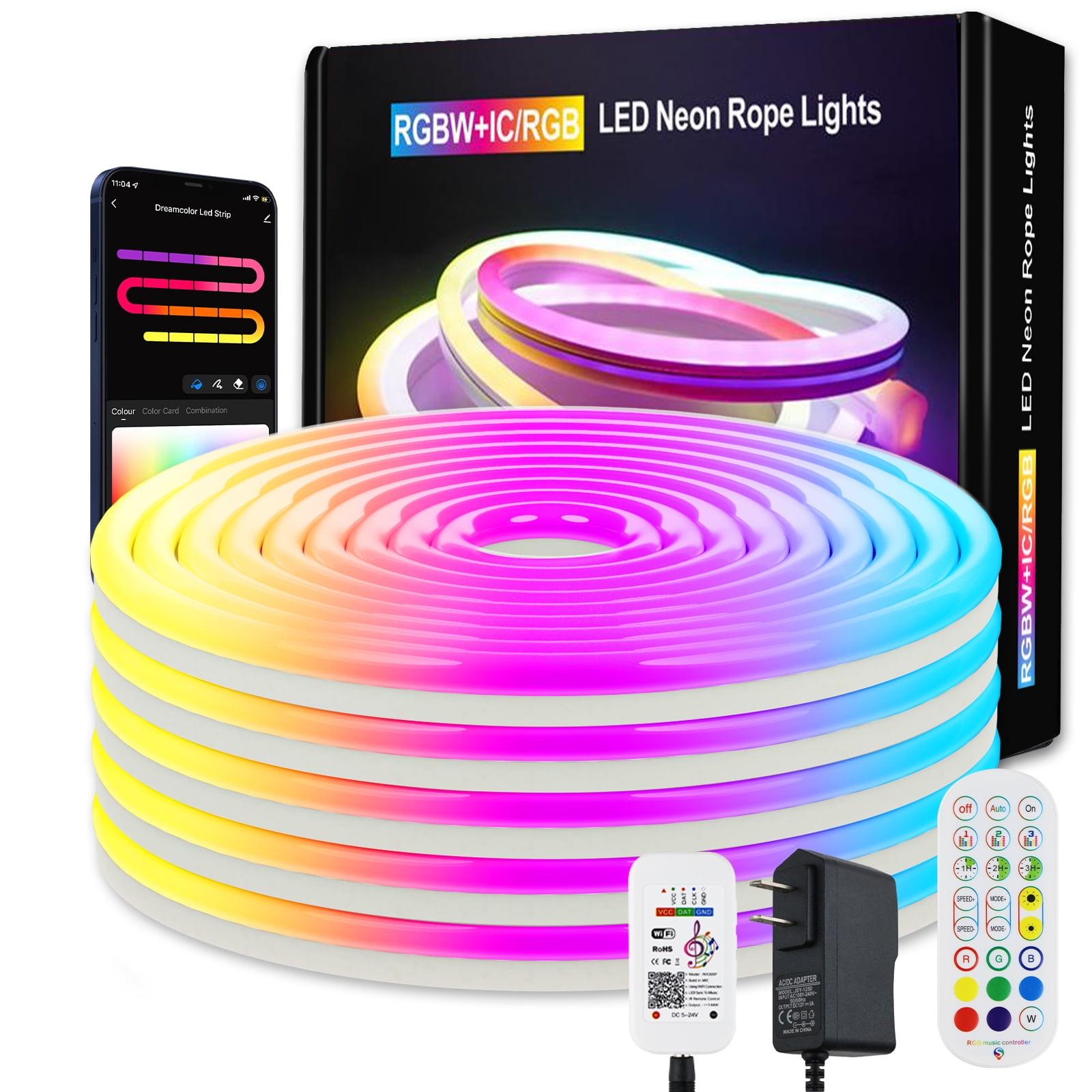 CheDux Flexible 9.8ft IP67 Waterproof Dimmable Lights LED Neon Light ...