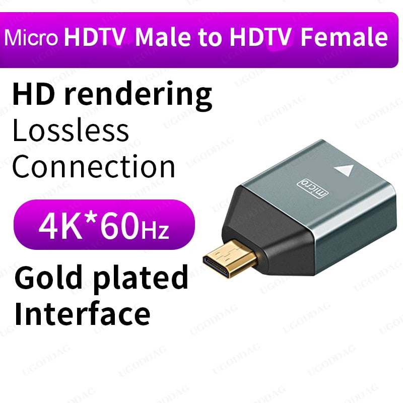CheShi 1/2PCS 4K 60HZ Mini Micro HDMI-Compatible Adapter For Laptop ...