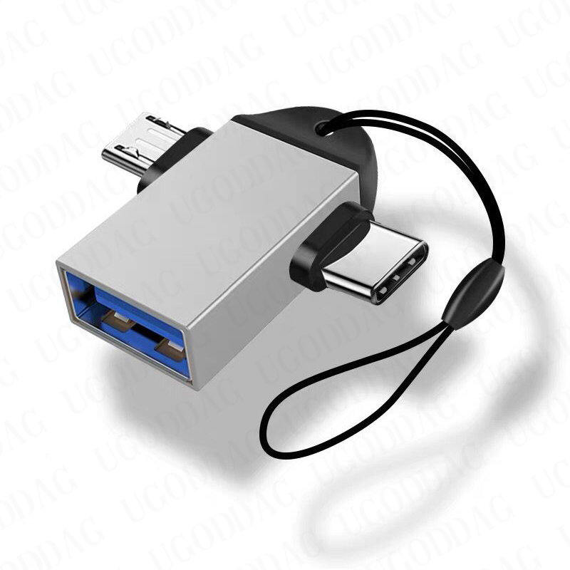 CheShi 2 in 1 Type-C Micro USB OTG Adapter for Android Mobile Phone U ...