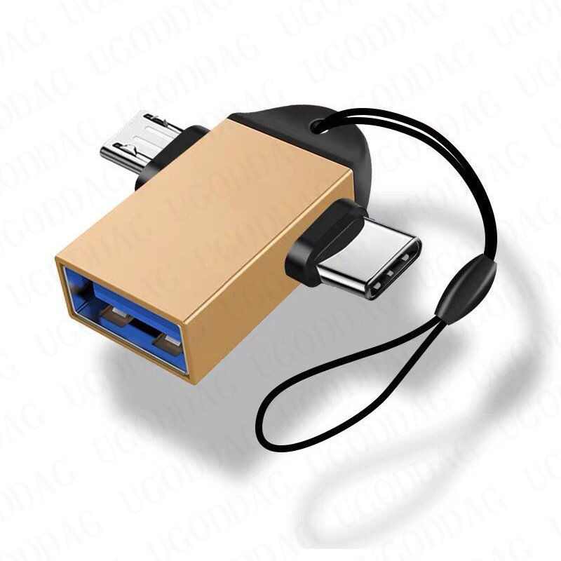 CheShi 2 in 1 Type-C Micro USB OTG Adapter for Android Mobile Phone U ...