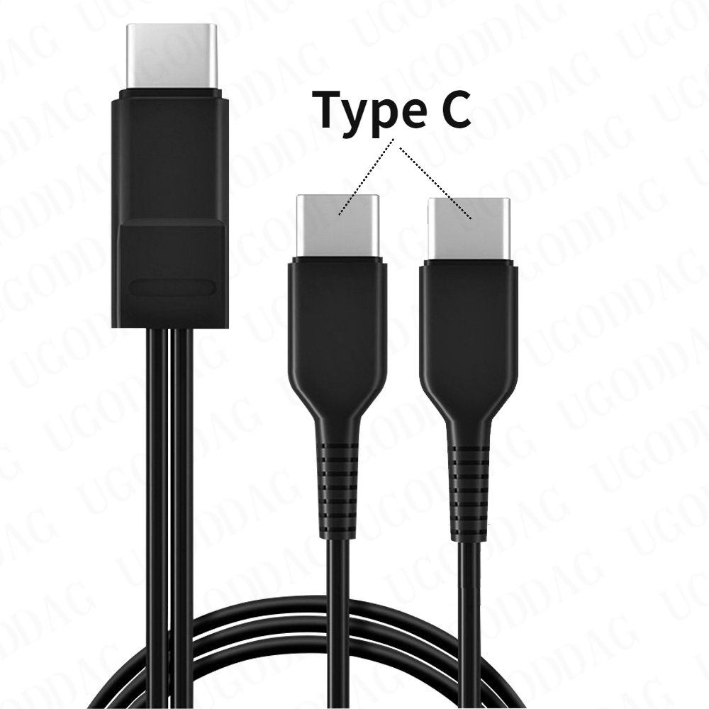CheShi 2 in 1 USB Type C Cable Splitter to Micro Type-C Mobile Phone ...