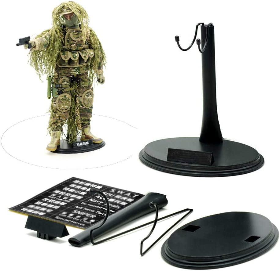 CheShi 5 Pcs Action Figure Stand 1/6 Scale Model Stand 12 inch Black ...