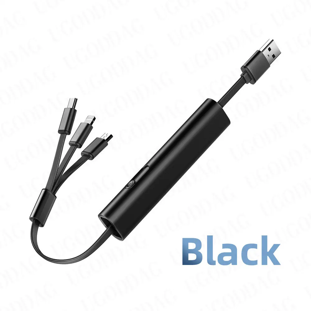 CheShi Metal 3 in 1 Fast Charging USB Cable for iPhone Samsung Huawei ...