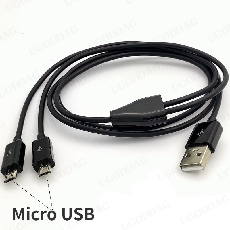 CheShi Portable USB 2.0 Type A Male To Dual Micro USB Male Splitter Y ...