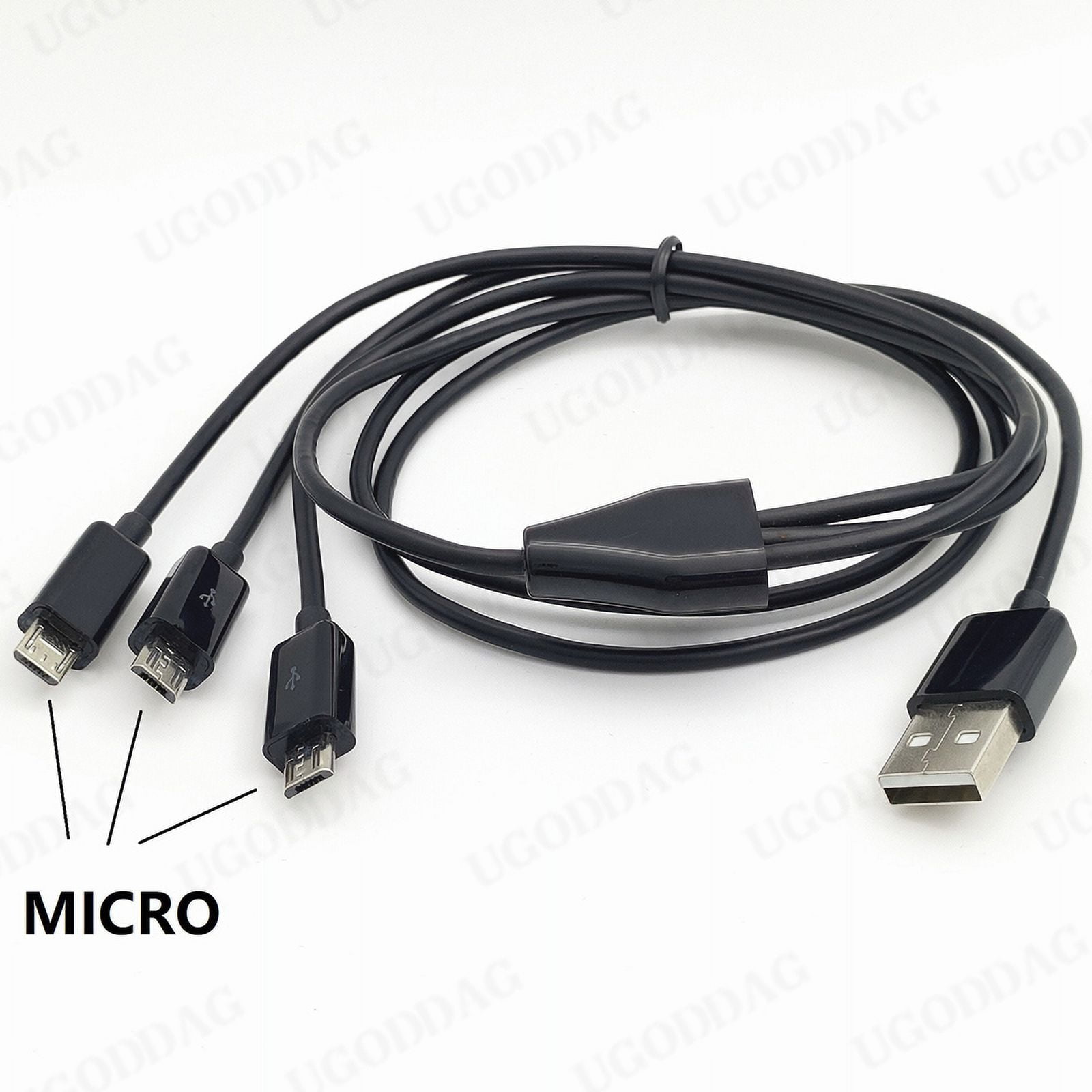 CheShi Portable USB 2.0 Type A Male To Dual Micro USB Male Splitter Y ...