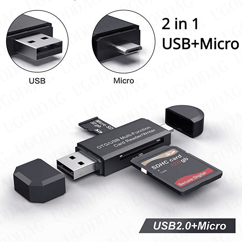 CheShi SD Card Reader USB 2.0 OTG Micro USB Type C Card Reader Lector ...
