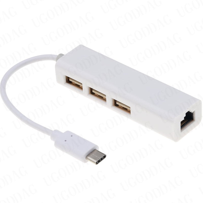 CheShi TYPE-C to RJ45 Lan Network Card 4 in 1 USB 2.0 Hub For Laptop ...