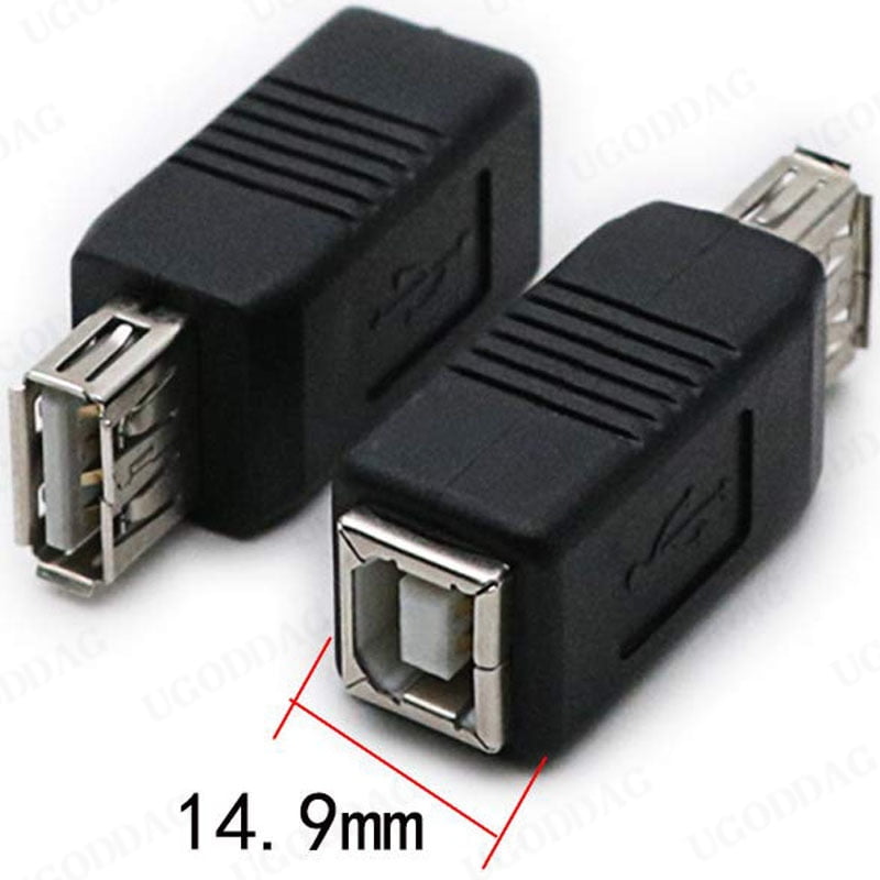 CheShi USB 2.0 AF/BF Plug Type A Female to Type B Female Adapter ...