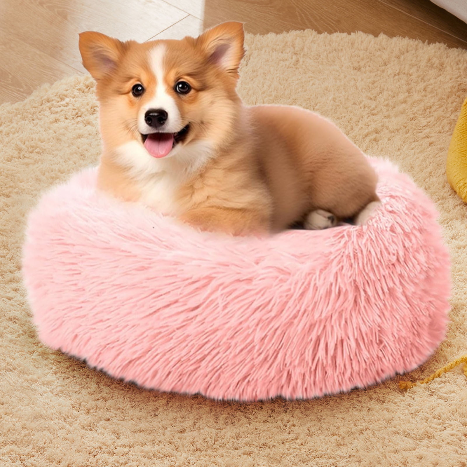 Cheap!Acppild TPlush Pet Round Pet Bed Winter Warm Dog Mat Can Be ...