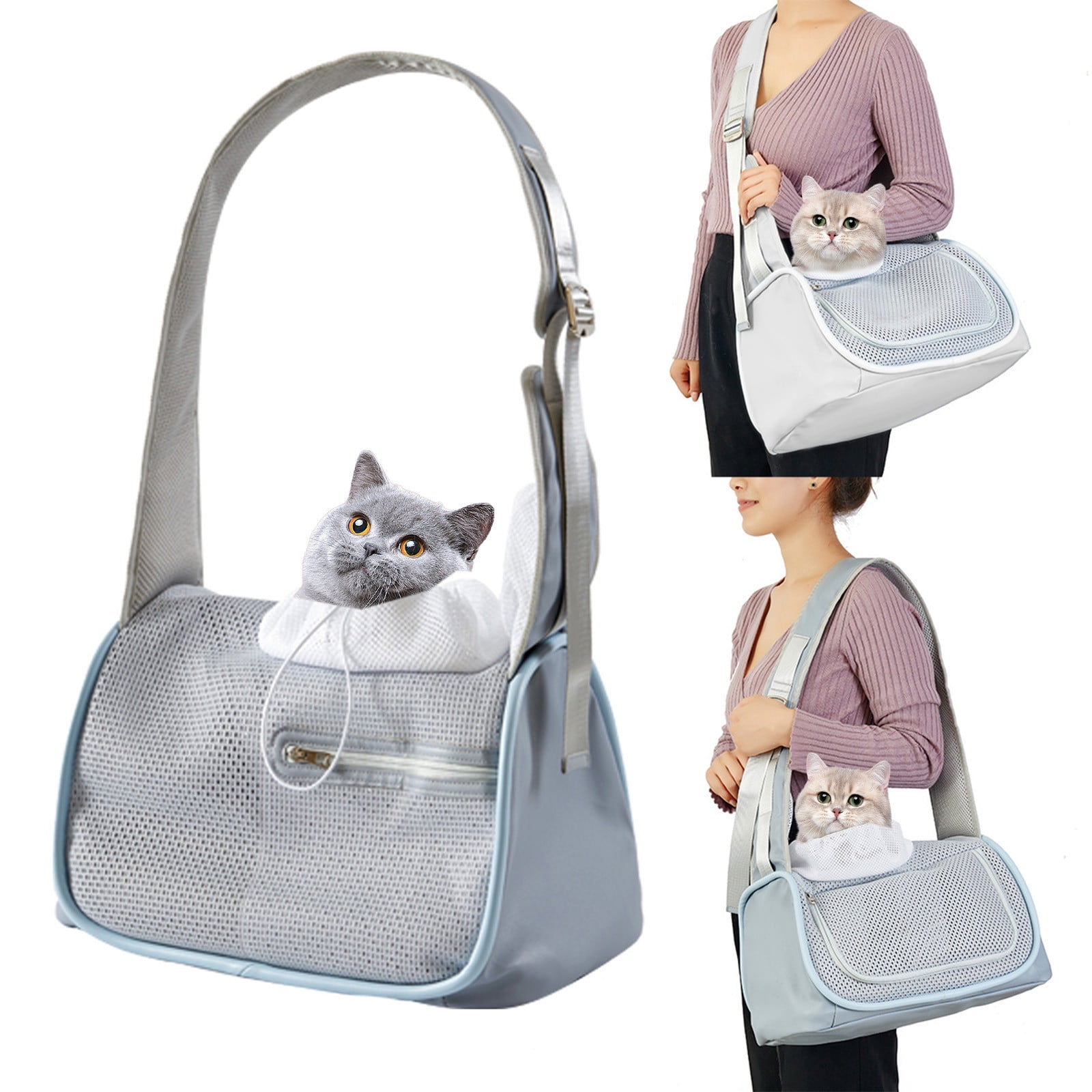Cheap Backpack, Transparent Nylon Mesh Cats Bag Foldable, Ventilated ...