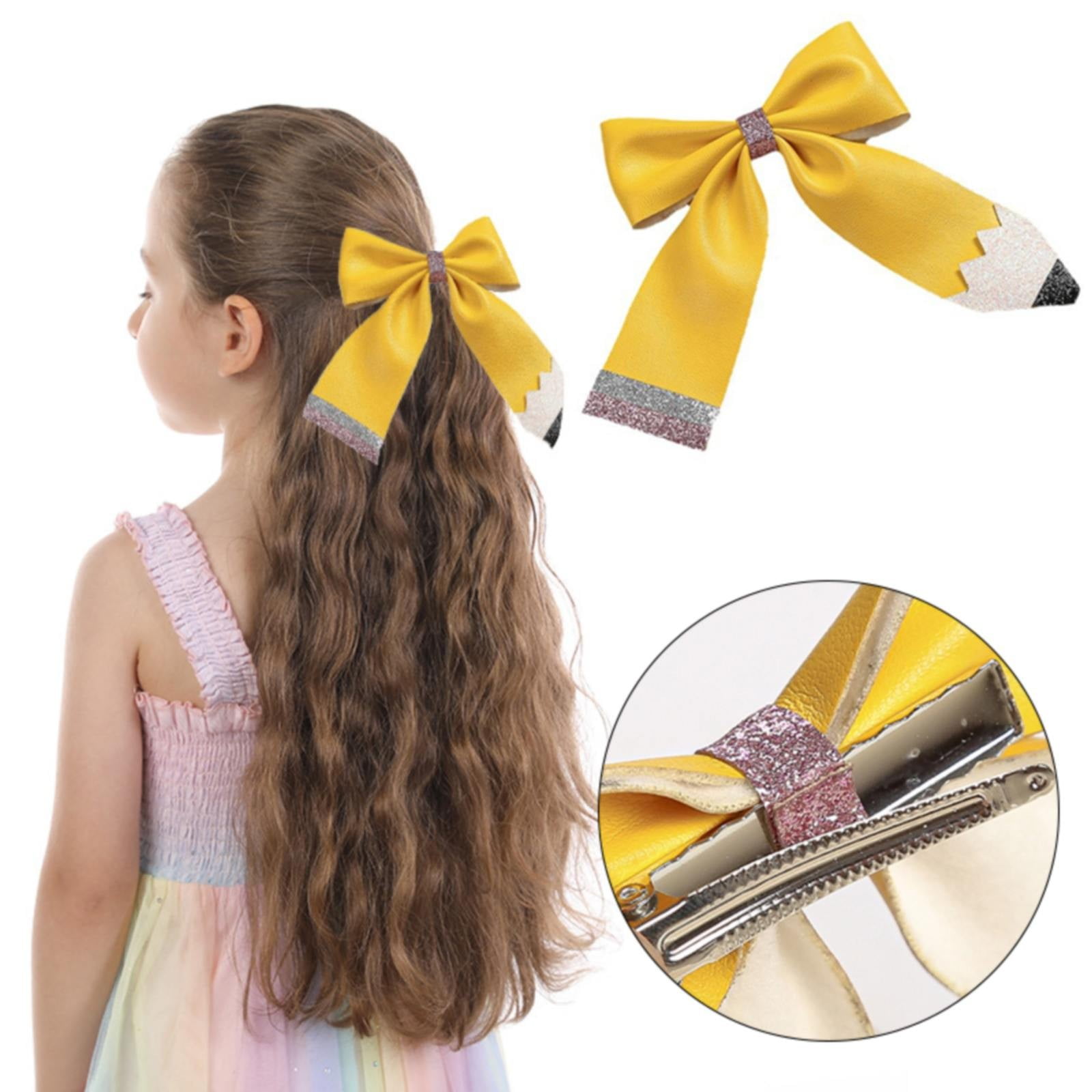Cheap and Cheerful! Niceme Barrettes Back To School Pencil Hair Bows ...