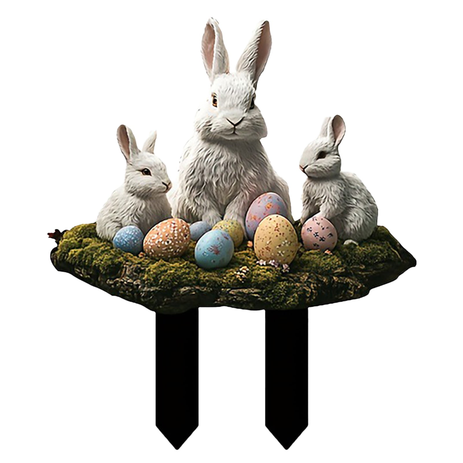 Cheap Stuff Easter Acrylic Garden Stake - Colorful Multi-Egg Bunny ...