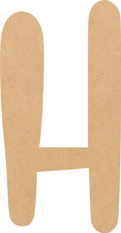 Cheap Wood MDF Letter 2'' Tall Jacklin Letters DIY H, Paintable Craft ...