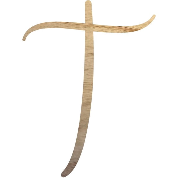 Cheap Wooden Letters, Paintable 12'' Craft Letter T, Real Wood Rebeca ...