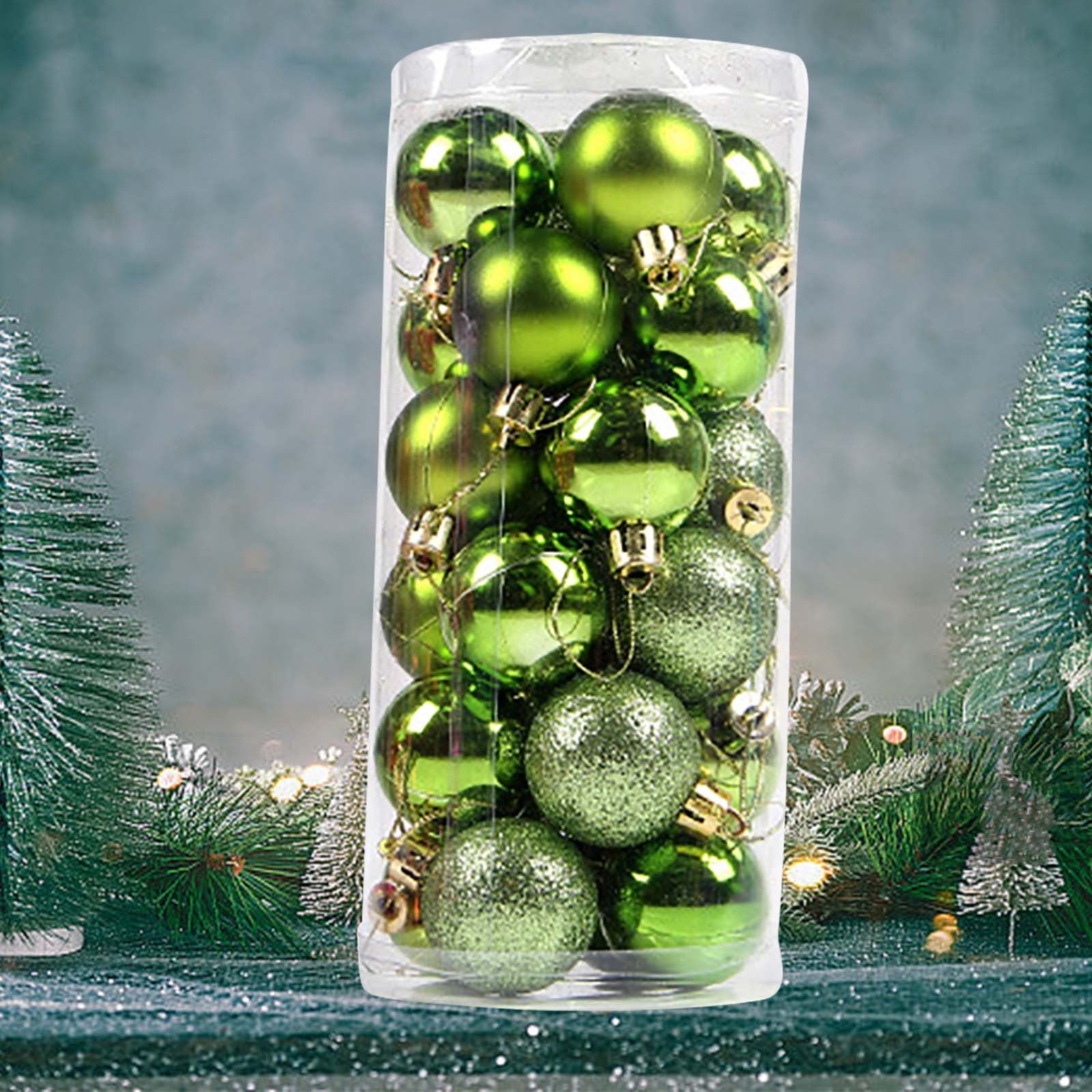 Cheapark 1.6 Inch Christmas Bauble Balls - 40mm Hanging Ornaments ...