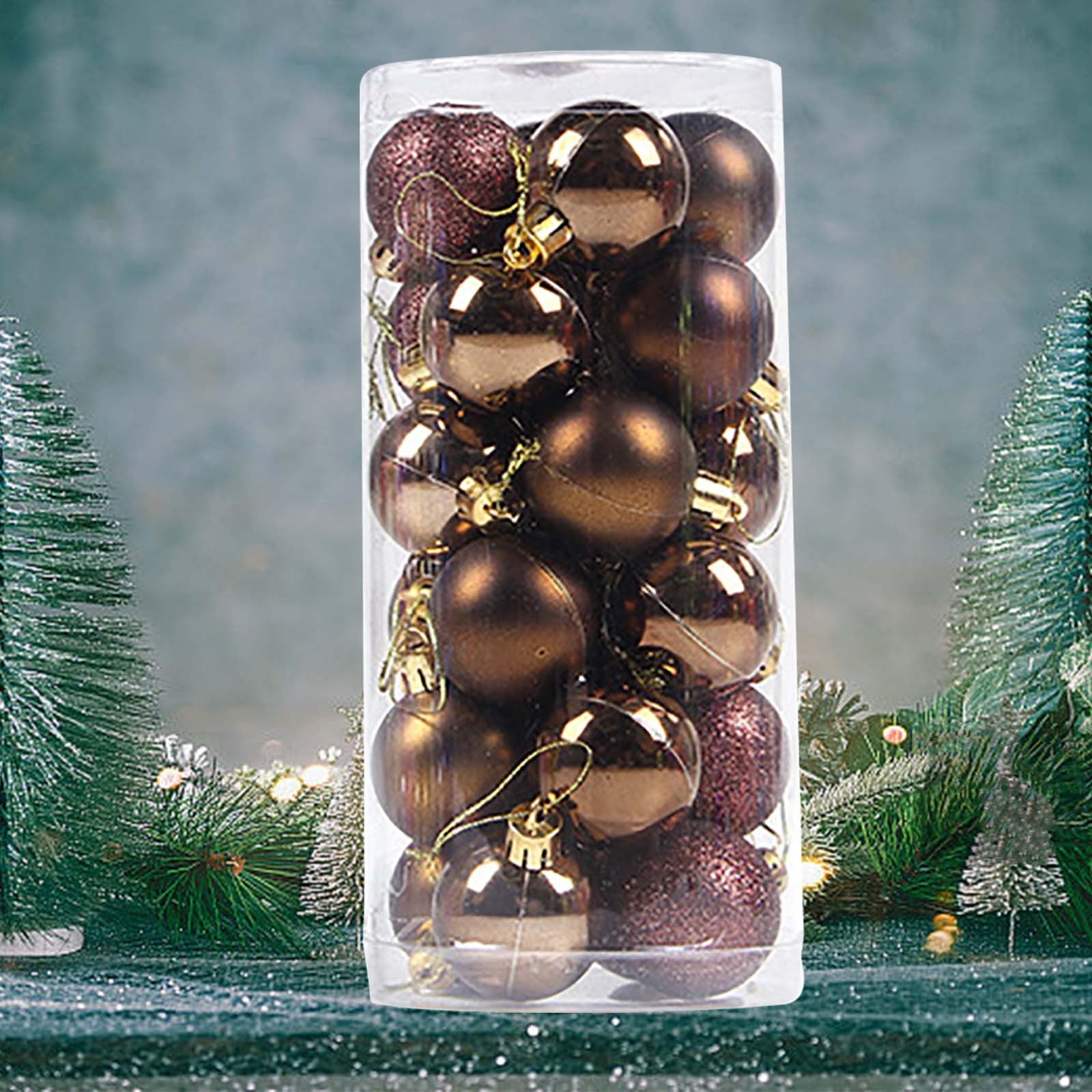 Cheapark 1.6 Inch Christmas Bauble Balls - 40mm Hanging Ornaments ...