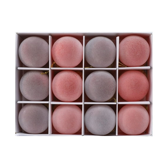 Cheapark 12-Piece 2.4 Inch Velvet Flocked Christmas Balls - Hanging ...