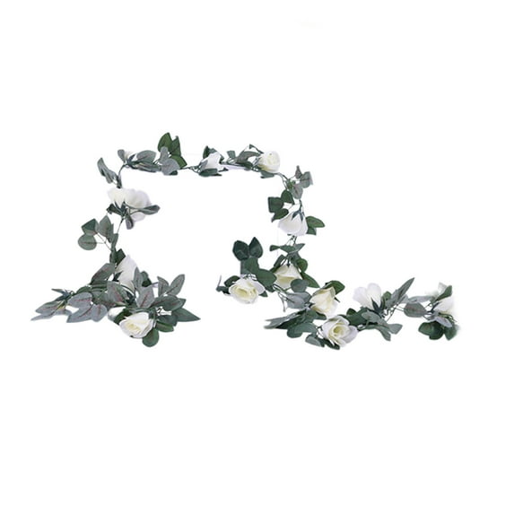 Cheapark 16 Heads Simulated Rose Rattan Wall Hanging with Artificial ...