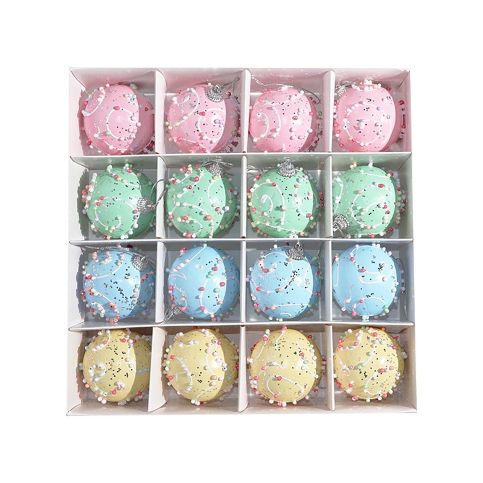 Cheapark 16 Pcs 2.4 Inch (6cm) Christmas Macaron-Colored Foam Balls ...