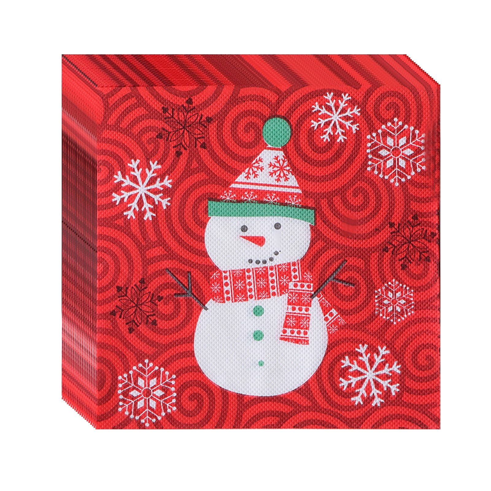Cheapark 20-Piece Christmas Disposable Painted Paper Napkins - Festive ...