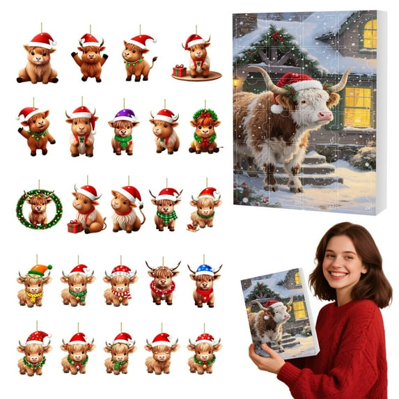 Cheapark 2025 Christmas Cow Advent Calendar - 24 Days of Farm-Themed ...
