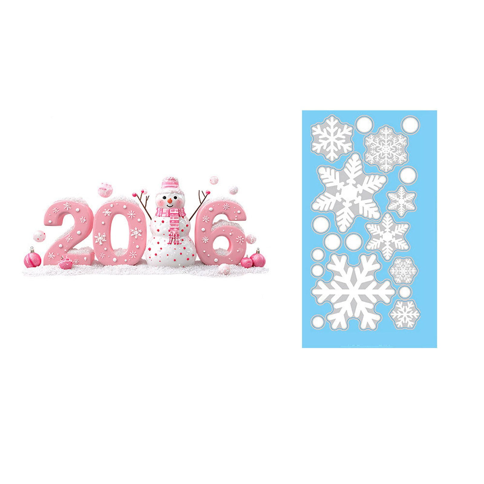 Cheapark 2026 Christmas Dreamy Snowflake Window Stickers - Removable ...