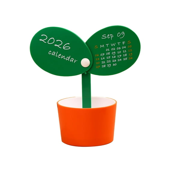 Cheapark 2026 Green Plant Creative Desk Calendar - Cute Mini Design ...