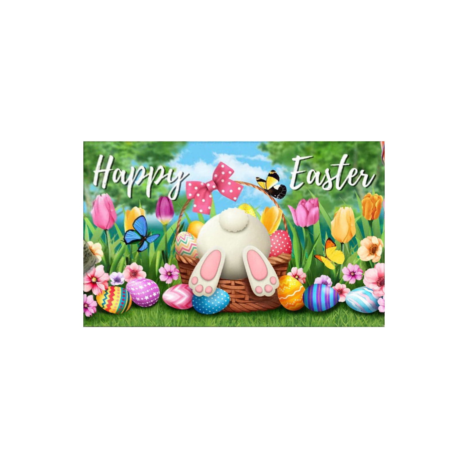 Cheapark 23.6x15.7In Easter Bunny Print Decorative Doormat - Walmart.com