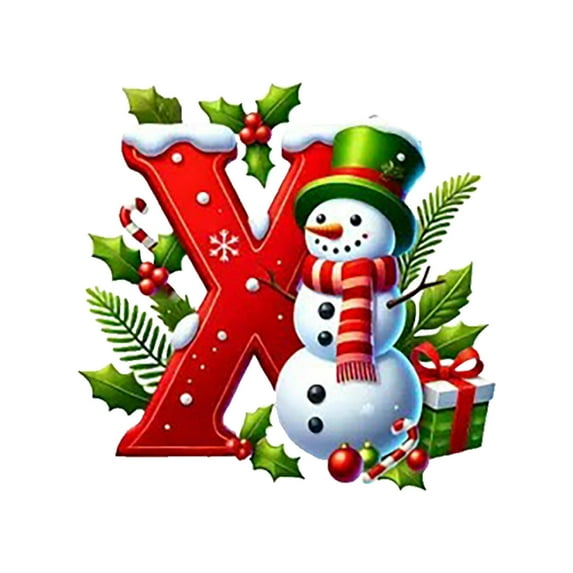 Cheapark 26 Letters Christmas Tree Ornaments - Personalized Alphabet ...