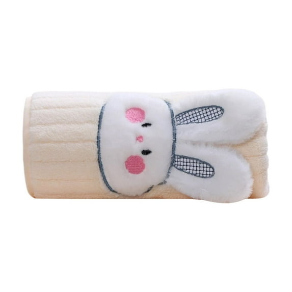 Cheapark 29.5X13.8 Inches Bunny Coral Fleece Towel - Soft Absorbent For ...