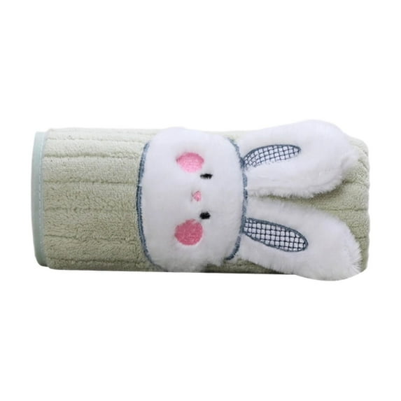 Cheapark 29.5X13.8 Inches Bunny Coral Fleece Towel - Soft Absorbent For ...