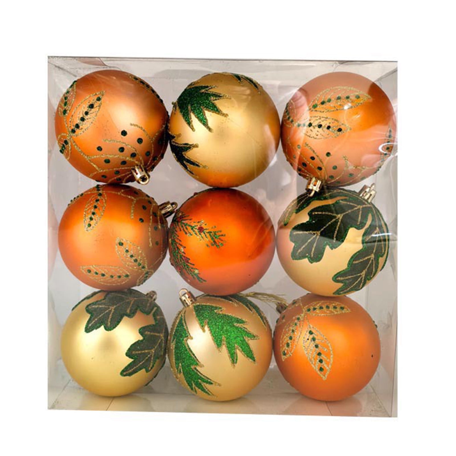 Cheapark 3.15in 9-Piece Painted Christmas Balls - Vibrant Mood-Setting ...