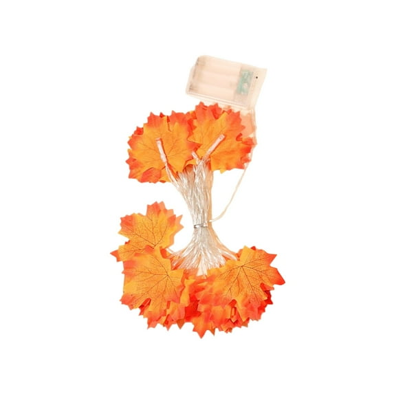 Cheapark 3-Section Battery-Operated Led Maple Leaf String Lights ...